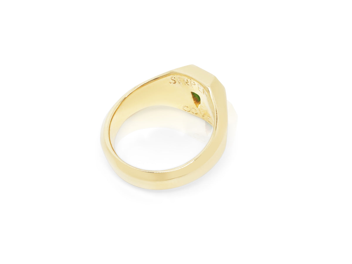Tsavorite signet – Serpent Cove Jewellery